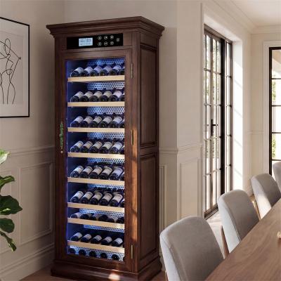 China Solid Wood Wine Cooler Cabinet With Precise Temperature & Humidity Control for sale