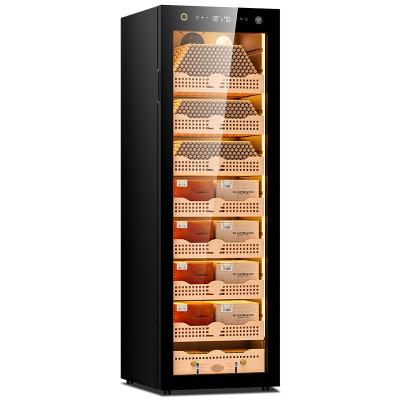 China Premium 8 Layer Electronic Cigar Humidor Cabinet With Spanish Cedar Shelves for sale
