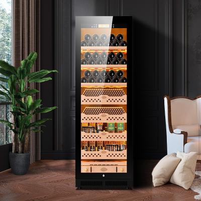 China Dual-Zone Wine & Cigar Cooler Humidifier Constant Temperature Storage Cabinet for sale