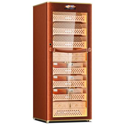 China Electronic Cigar Humidor Cabinet With Constant Temperature Control & LED Light for sale