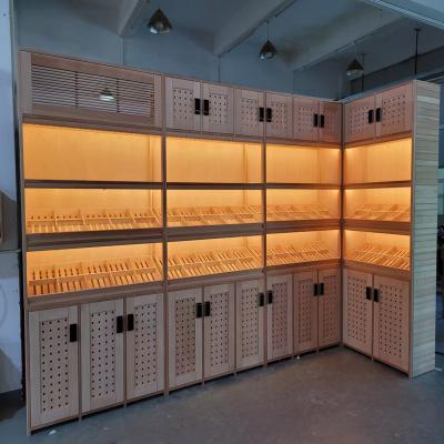 China Precision Climate Control Walk-In Cedar Cigar Cooler Humidor Cabinet for sale