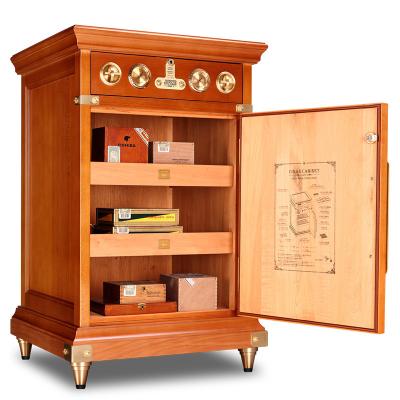 China Precision Climate Control Solid Wood Cigar Cooler Humidor Cabinet for sale