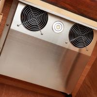 China Intelligent Climate Control Solid Wood Cigar Cooler Humidifier Cabinet With Lock for sale