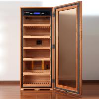 China Nordic Minimalist Solid Wood Cigar Cooler Humidifier With Integrated Lighting for sale