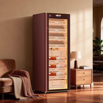 China Smart Climate Control Spanish Cedar Cigar Cooler Humidifier Cabinet for sale