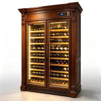 China Classic Solid Wood Wine Cooler Cabinet With Precision Temperature Control for sale