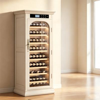 China Modern Solid Wood Wine Cooler Cabinet With Constant Temperature Humidity Control for sale