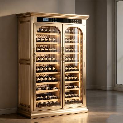 China Wood Wine Cooler With Dual-Zone Temperature Control & Digital Touch Display for sale