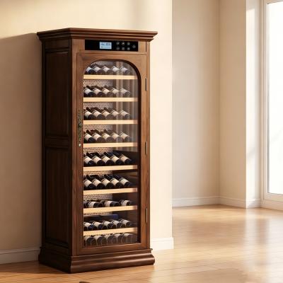 China Classic Solid Wood Wine Cooler Cabinet With Precision Temperature Control for sale