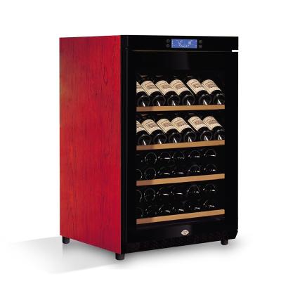 China Wood Finish Kitchen Wine Cooler Cabinet Single-Zone Freestanding Refrigerator for sale