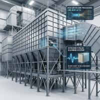 China Dust Filter Pulse Bag Filter 64-6 Machine for Cement Plant Dust Collection Line for sale