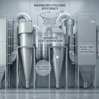 China Cyclone Dust Collector 1.4 Industrial Separator for Cement Plant Dedusting Line for sale