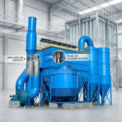 China Dust Filter Pulse Bag Filter 64-6 Machine for Cement Plant Dust Collection Line for sale
