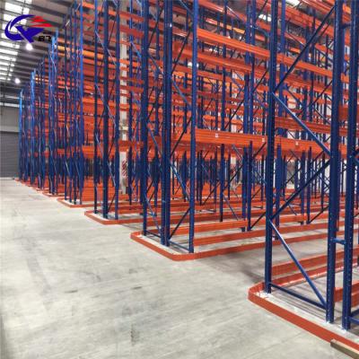 China Adjustable Weight Capacity Pallet Racking 3-10 Levels for Narrow Aisle Storage Forklift Accessible for sale