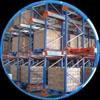 China Cold Rolled Radio Shuttle Storage Rack Warehouse Racking System Customized Density for sale