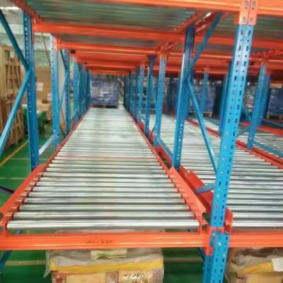 China Heavy Duty Steel Gravity Pallet Racks System Fifo Design With 2-6 Levels for sale