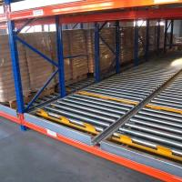 China 3000 Lbs Capacity Gravity Pallet Racking System Power Coated Finish 2-6 Levels for sale