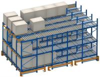 China OEM Steel Gravity Pallet Racking System Maximizes Storage Space FIFO Accessibility for sale