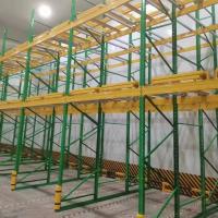 China Customized Q235B Steel Push Back Shelving Storage Racks With Adjustable Beam Levels for sale