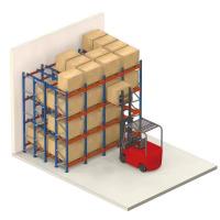 China Customized Q235B Steel Push Back Shelving Storage Racks With Adjustable Beam Levels for sale