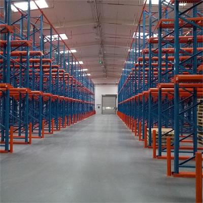 China High Density Drive Through Pallet Racking With Forklift For Warehouse for sale