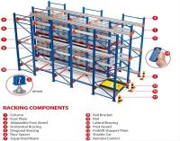 China Cold Rolled Radio Shuttle Pallet Racking System Density Pallet Storage Solution for sale