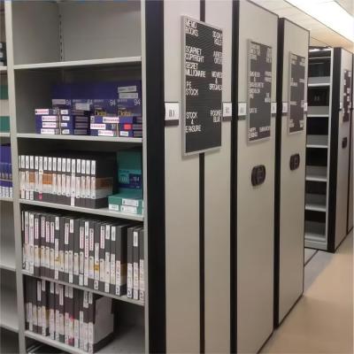 China Raw Material Q235B Mobile File Shelving Movable Compact Shelves Bookshelf Closed Open for sale