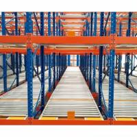 China Gravity Pallet Racking Industrial Roller Shelf And Efficiency For Warehouse Storage for sale