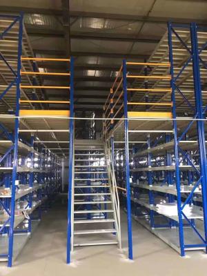 China Fixed Mobility Steel Structure Platform Mezzanine Floor For Warehouse Storage Solution for sale