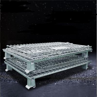 China Heavy Duty Stackable Wire Mesh Pallet Cage With 4.2-6mm Wire Diameter for sale