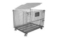 China Customizable Steel Wire Mesh Container with 50-100mm Wire Hole Silver Finish for sale