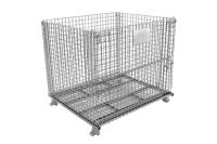 China Customizable Steel Wire Mesh Container with 50-100mm Wire Hole Silver Finish for sale