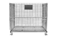 China Customizable Steel Wire Mesh Container with 50-100mm Wire Hole Silver Finish for sale