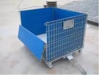 China Steel Rectangular Wire Mesh Storage Containers Stackable Design Multi Purpose for sale