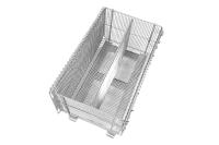 China Rectangular Wire Mesh Container Silver Color , Industrial Wire Bins 100-1500kg Load for sale