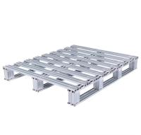 China Rectangular Shape Metal Stacking Loaded Pallets 30 Lbs Weight 4 Way Forklift for sale