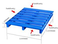 China Lightweight Design Metal Stackable Pallets with 2500 Lbs Racking Load for sale