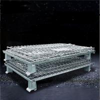 China Customizable Rectangular Wire Mesh Stackable Containers Folding Container for sale