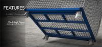 China Collapsible Stackable Storage Wire Mesh Container For Industrial Use Workshop for sale