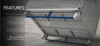 China Stackable Silver Rectangular Steel Wire Mesh Storage Container With 40mm-50mm Opening for sale