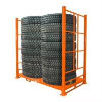 China Q235 Raw Material Heavy Duty Customized Stacking Racks Portable And Foldable For Tire for sale