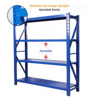 China 200 USD Support Adjustable Medium Duty Cold-Rolled Steel Shelf Rack Warehouse Supermarket for sale