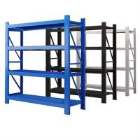 China Long Span Medium Duty Shelving Adjustable Metal Shelves of Q235 for Warehouse Storage for sale