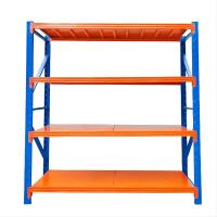 China Long Span Medium Duty Shelving Adjustable Metal Shelves of Q235 for Warehouse Storage for sale