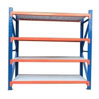 China Long Span Medium Duty Shelving Adjustable Metal Shelves of Q235 for Warehouse Storage for sale