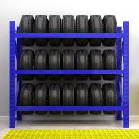 China Steel Medium Duty Tyre Rack For Auto Repair Store Customized Display Rack Structure for sale