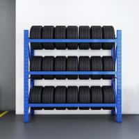China Tyre Storage Display Rack With Medium Duty Metal Shelving Of Conventional Development for sale