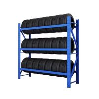 China Tyre Storage Display Rack With Medium Duty Metal Shelving Of Conventional Development for sale