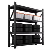China Tyre Storage Display Rack With Medium Duty Metal Shelving Of Conventional Development for sale