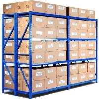 China QF-Medium Duty Warehouse Metal Long Span Shelving 4 Layers Standing Shelf For Storage for sale